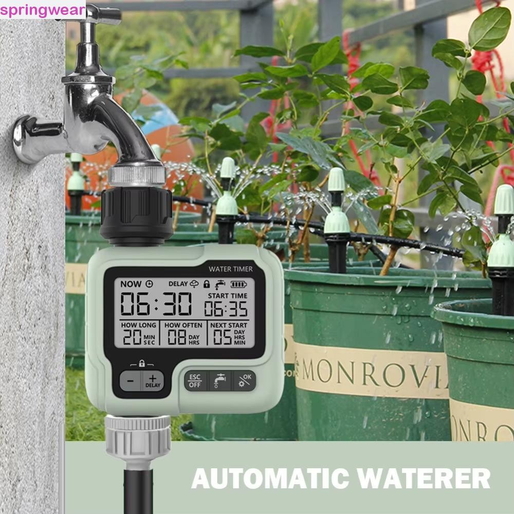 SPRINGWEAR Automatic Water Timer, Large Screen Intelligent Garden ...