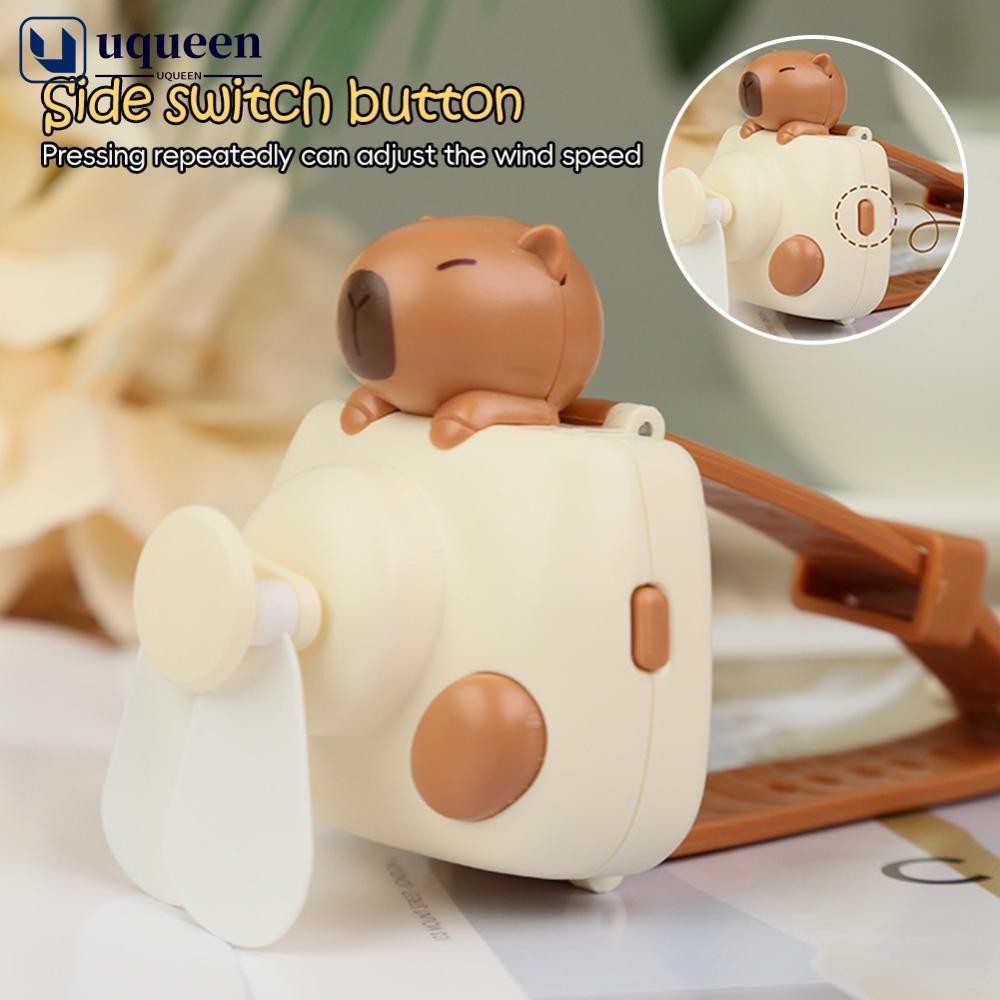 UQUEEN New Design Electric Fan Rechargeable Capybara Shaped Wrist Fan ...