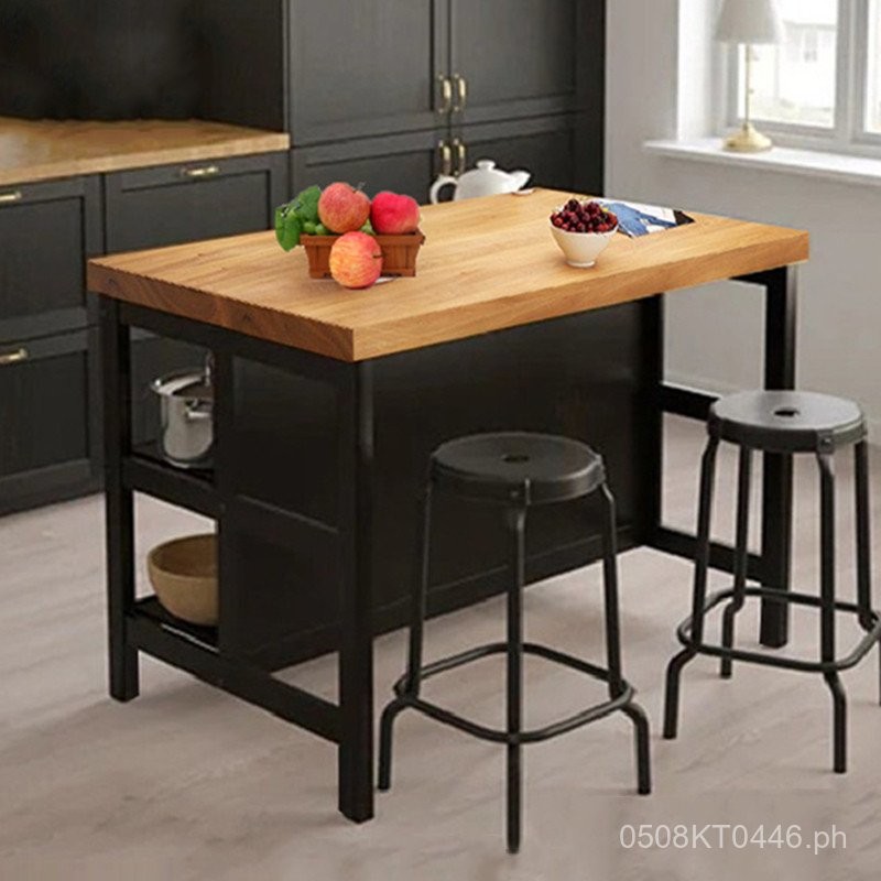 Integrated Island Table with Partition9U Movable Kitchen Counter ...