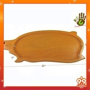 Simply Creative Wooden Lechon Tray, Belly size 22". Wooden Pig Platter ...