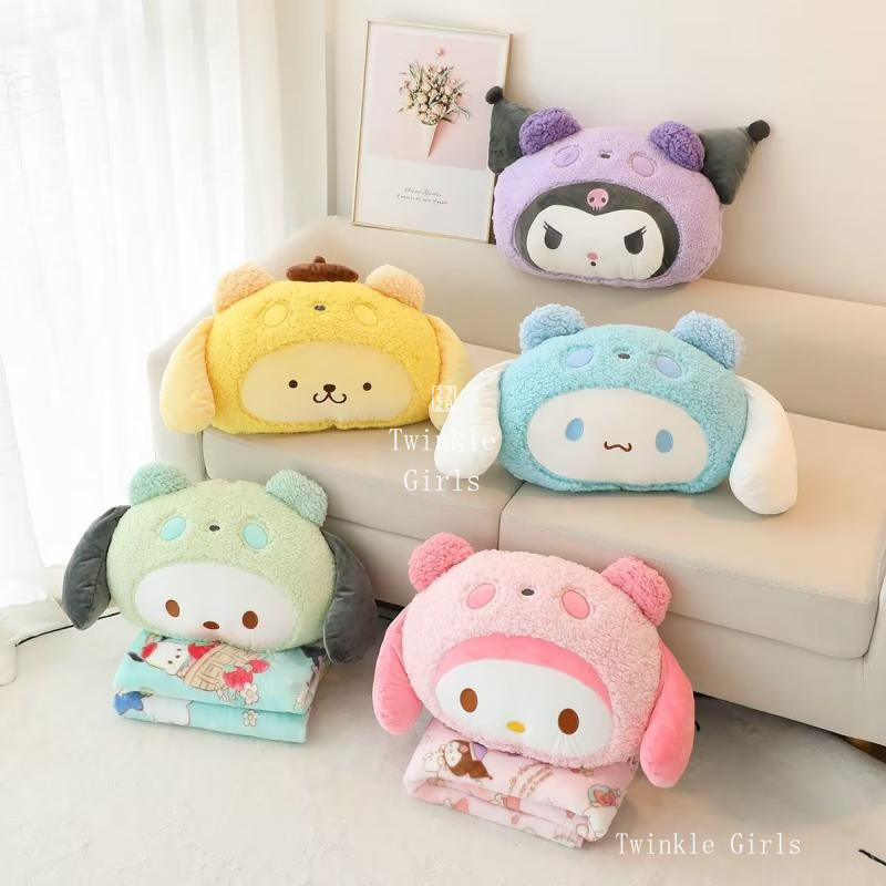 Kuromi Cinnamoroll 2 In 1 Pillow And Blanket Air Conditioning Blanket ...