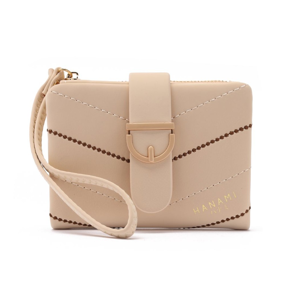 Hanami Beautiful Women's Folding Wallet Beige Leather Lucia WA967C3 ...