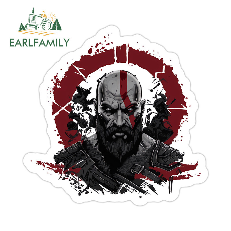 EARLFAMILY Kratos God of War Logo Creative Car Stickers Warrior Game ...