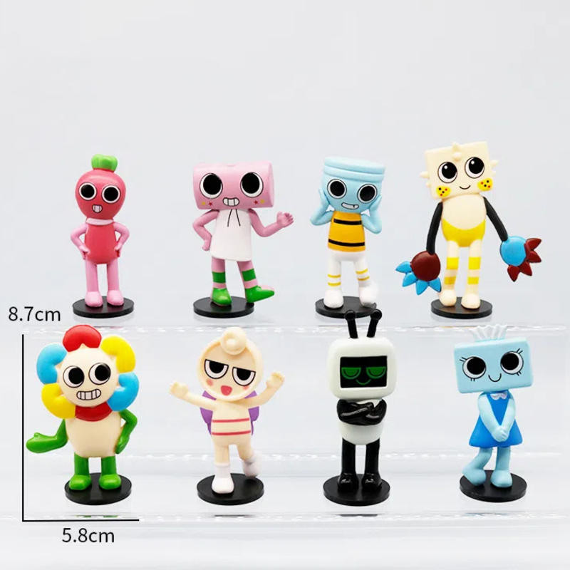 8pcs Set Dandy's World PVC Character Toy Dandy World Horror Game Model ...