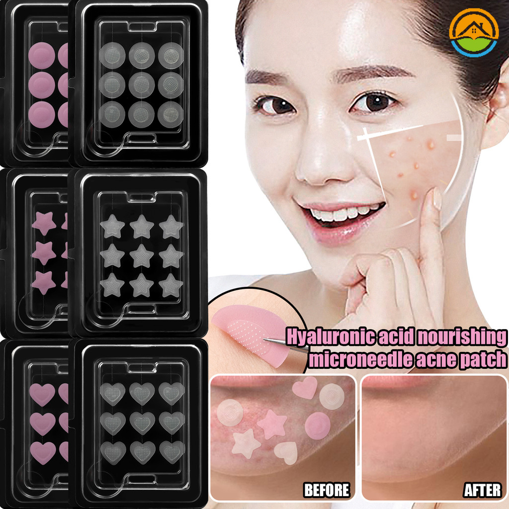 Soluble Painless Microneedle Acne Patch - Unique Heart-shaped Star ...