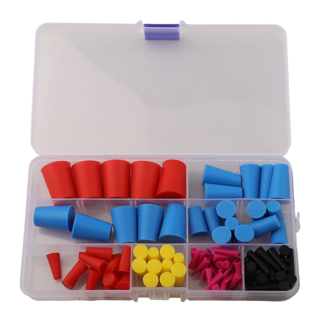 【SIPSUNAGE】Silicone Rubber Tapered Stoppers 110PCS Assorted Sizes for ...