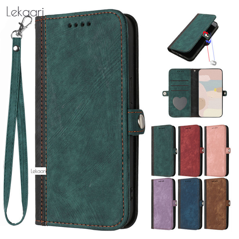 Matte Flip Wallet Case for Samsung Galaxy A07 A17 A36 A56 A26 A16 A06 A05 A05s A15 A35 A55 A04e ...