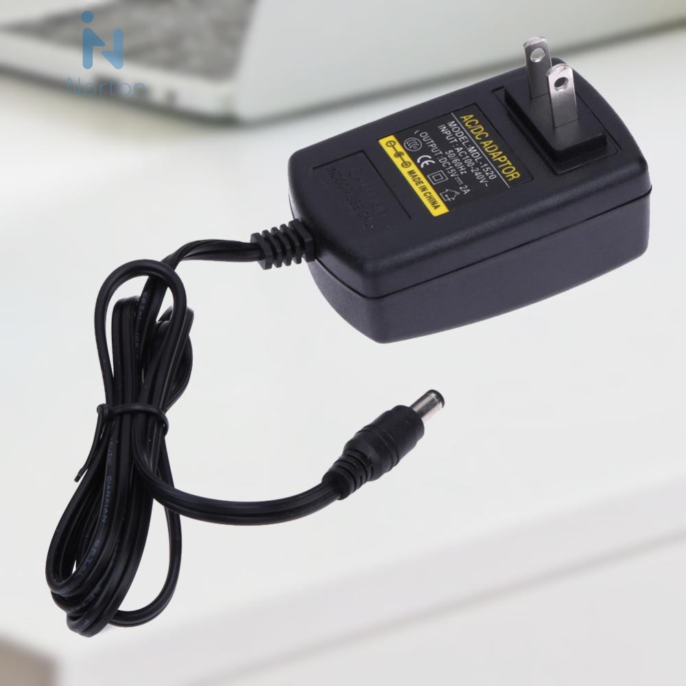 Black DC15V 2A Adapter AC 100V-240V to DC 15V Converter Power Supply ...