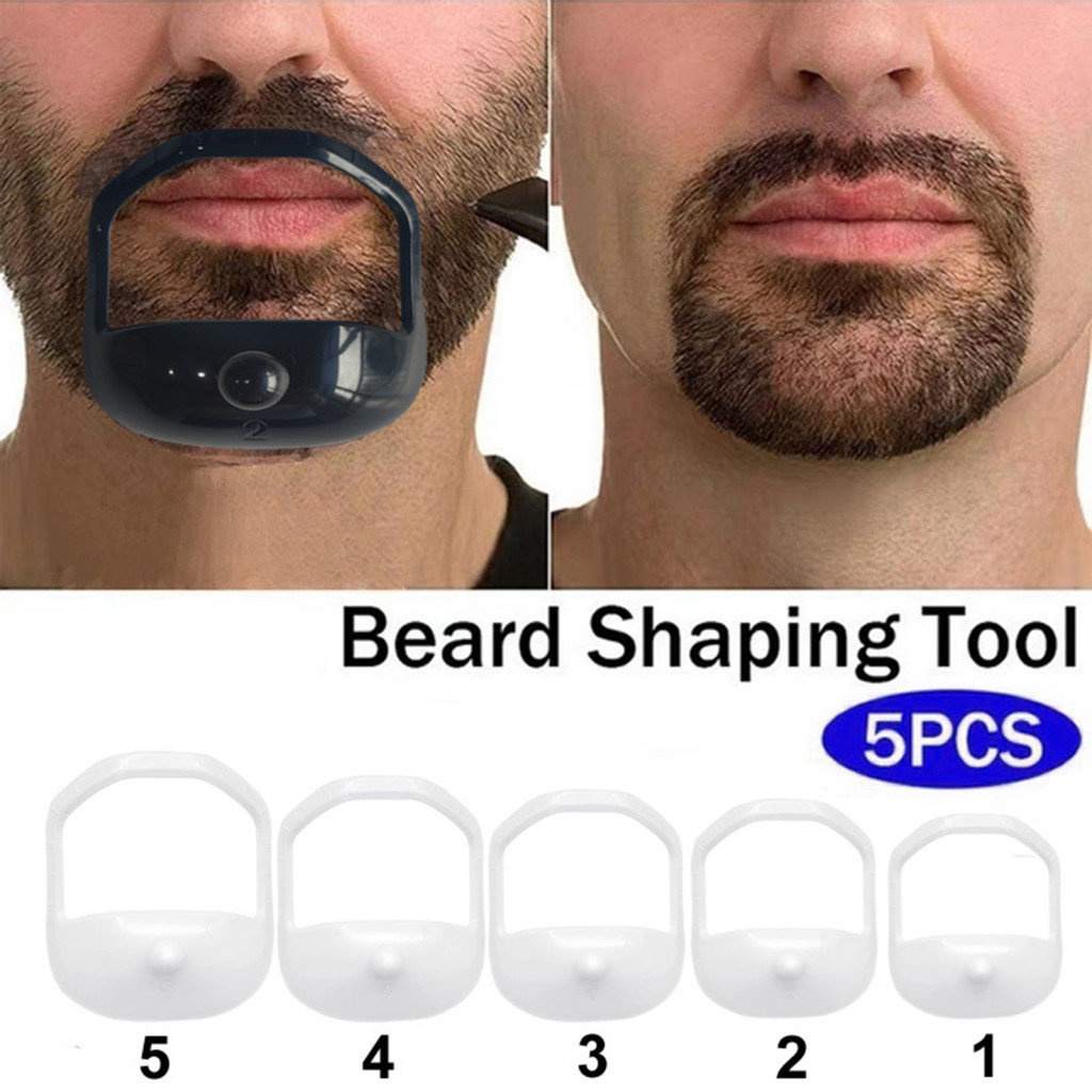 Facial Hair Shaping Stencil Beard Shaping Stencil 5pcs Men Beard ...