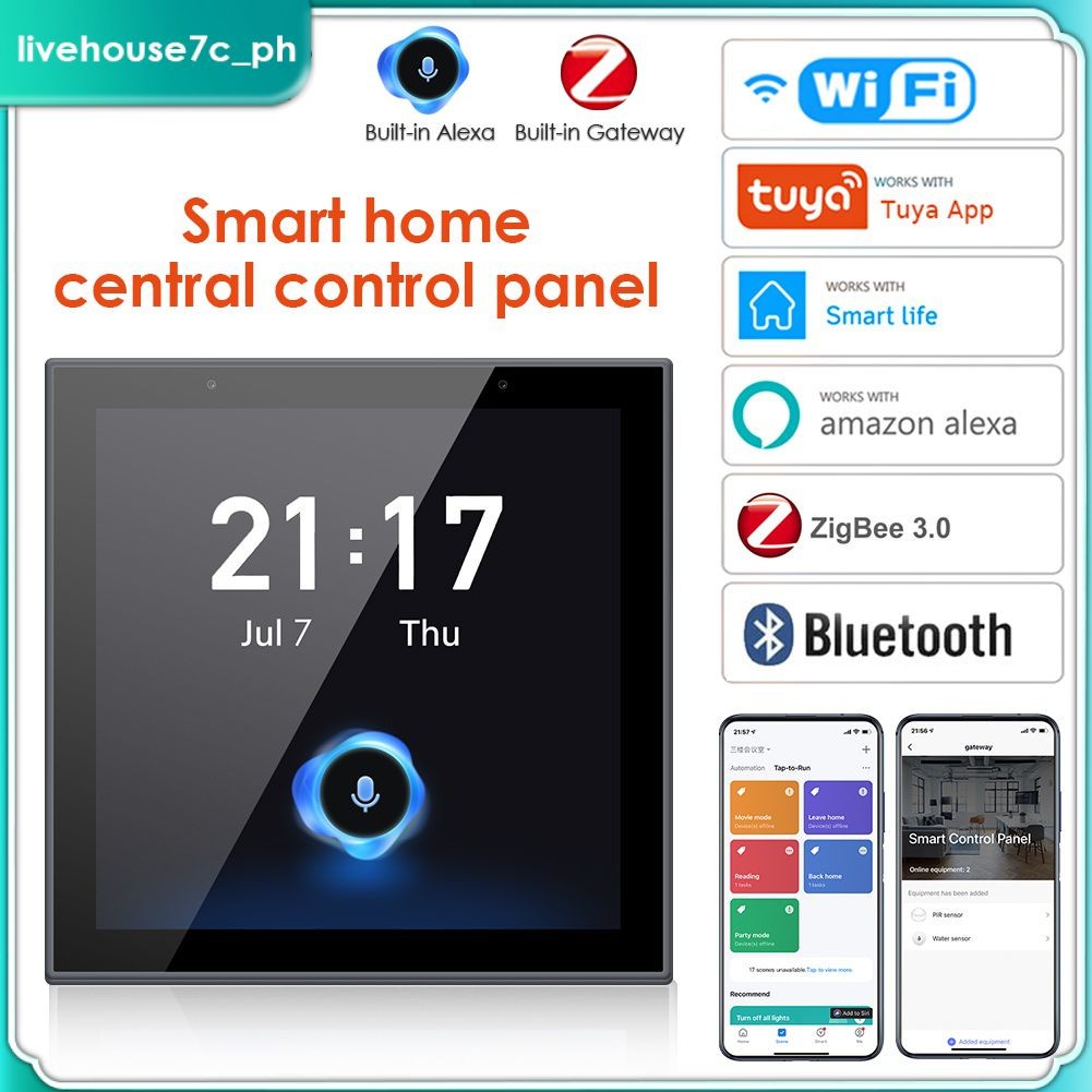 Moes Multi Function Touch Screen Control Panel 4-inch Wall Mounted Central Controller For Smart ...