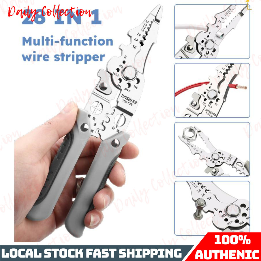 28 In 1 Pliers 9 Inch Wire Stripper Crimping Tool Wire Cutter Very ...