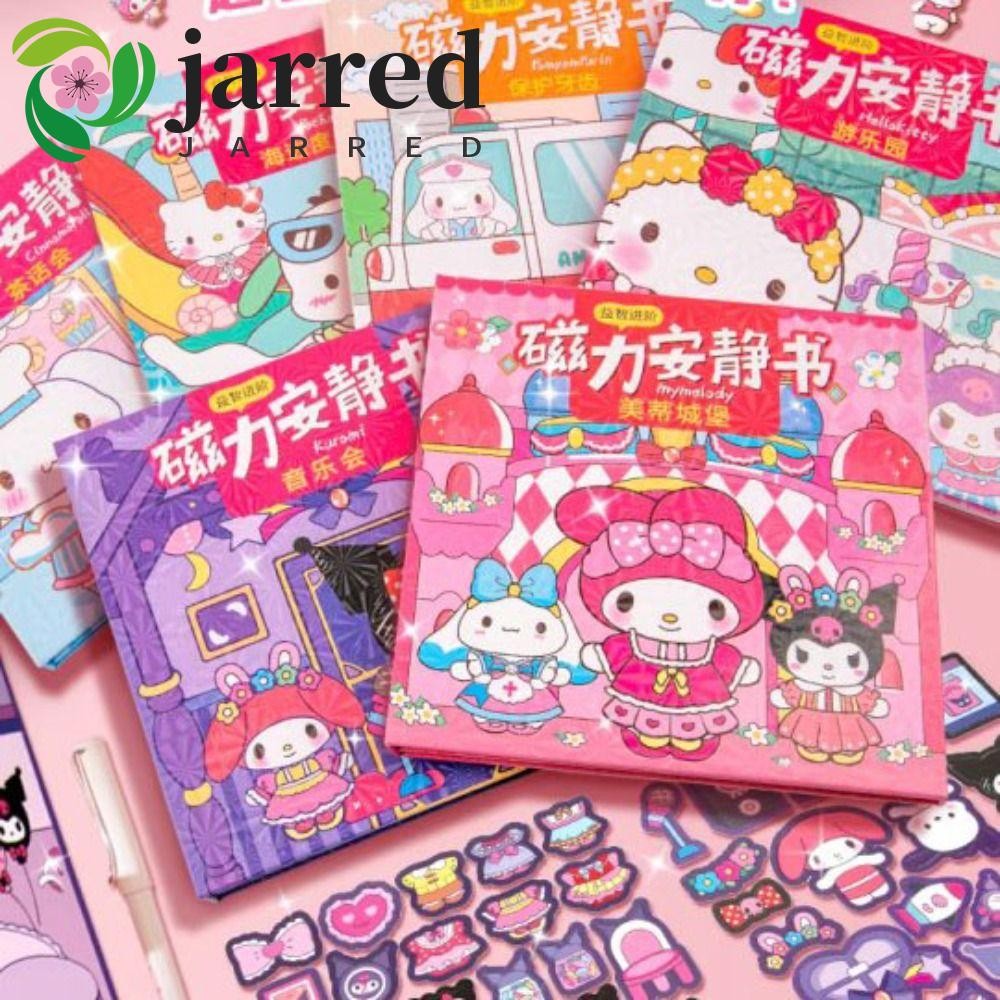 JARRED Magnetic Quiet book, Handmade Paper Kuromi Sticker Book ...