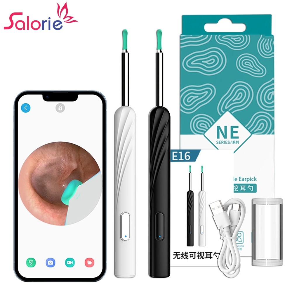 Ear Wax Cleaner Kit Baby Ear Spoon Pick Endoscope Wireless Wifi Visual ...