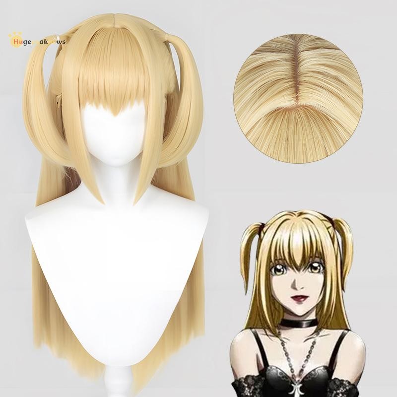 hugepeaknews Death Note MisaMisa Cosplay Wig Long Golden Yellow Women ...