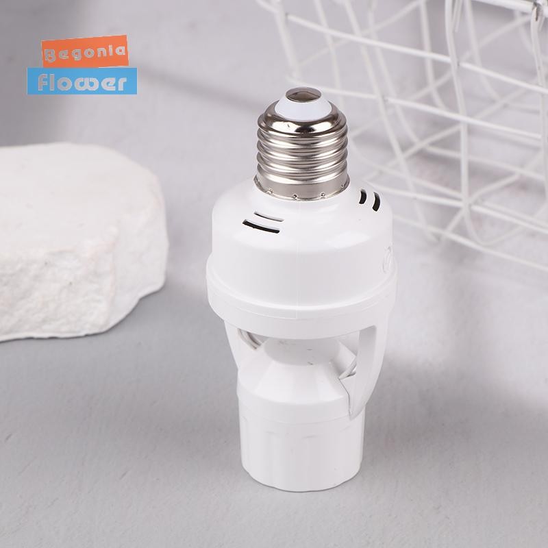 Begonia Flower Smart Motion Sensor Light Bulb Holder E27 Socket With ...