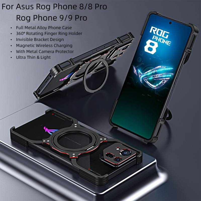 Luxury 360 Degree Rotating Finger Ring Magnetic Wireless Charging Full ...