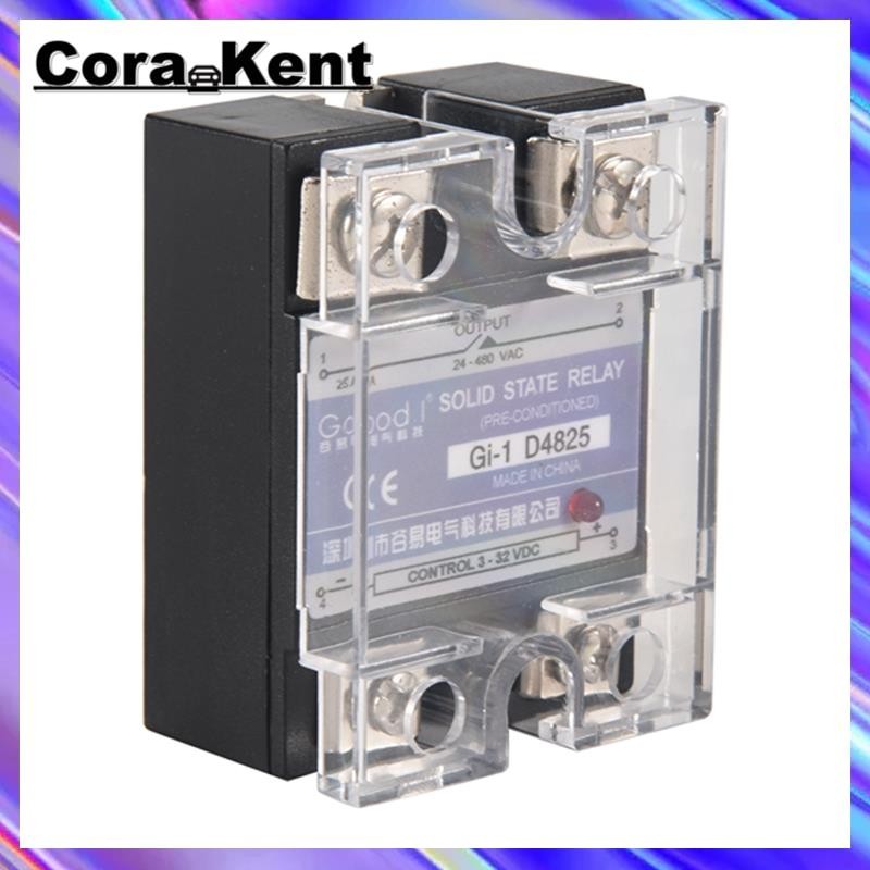 【Cora_Kent】SSR 25A 3-32V DC To 24-480V AC Single Phase Solid State ...