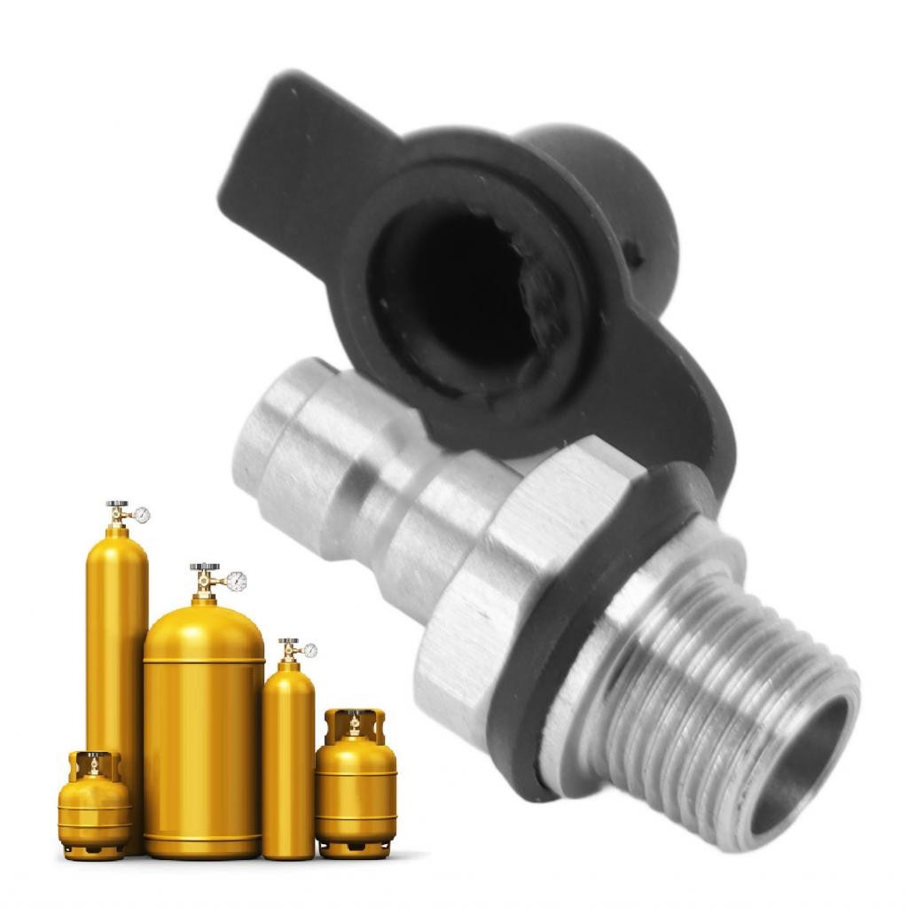 HG Male Thread CO2 Tank Refill Valve Connector 1/8NPT Cylinder | Shopee ...