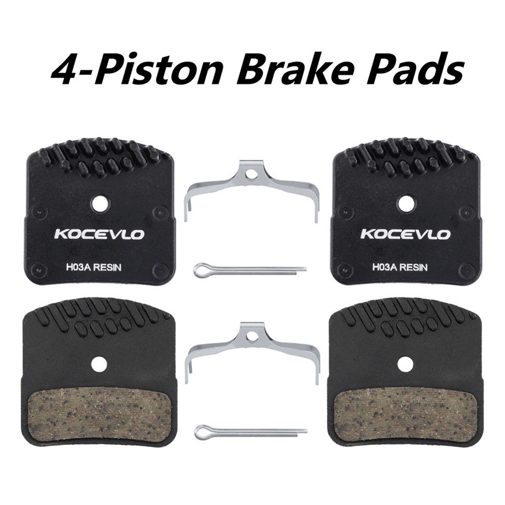 Bicycle Replacement Four Piston Resin Cooling Disc Brake Pads ...