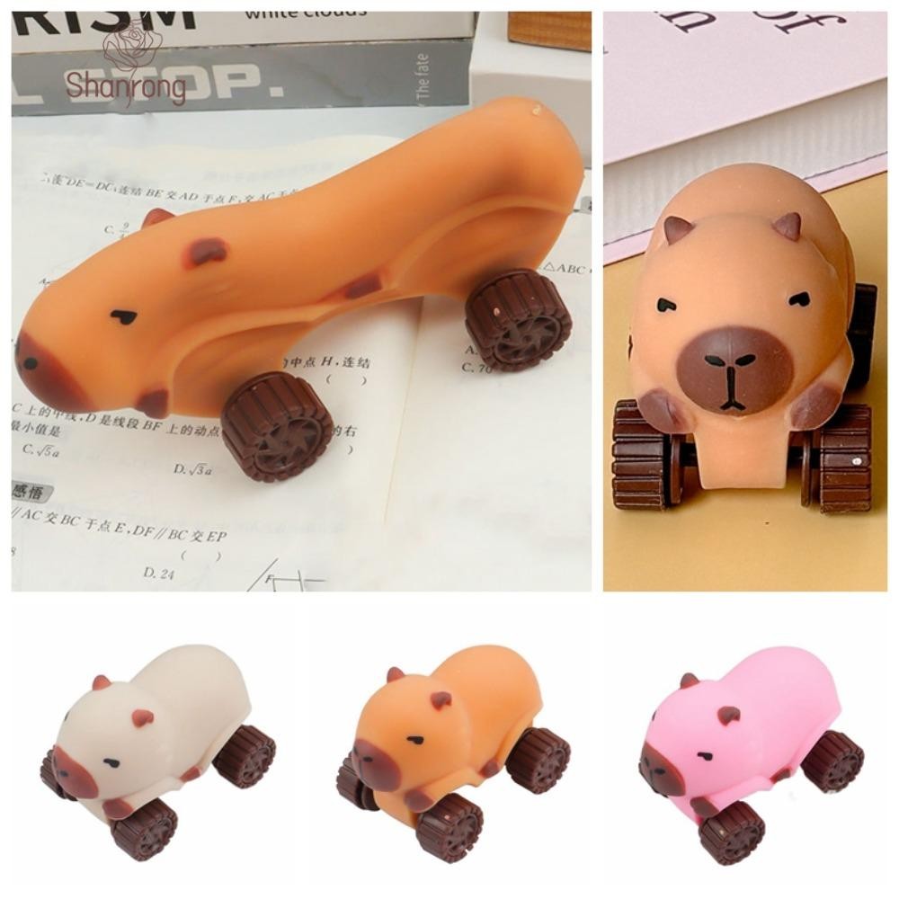 SHANRONG Capybara Squeeze Toy, Stretchable Car with Wheel Capybara ...