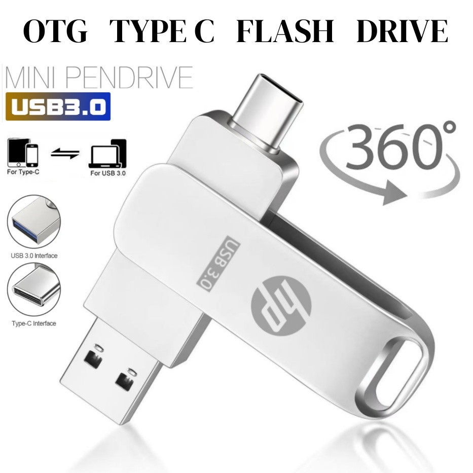 HP Otg Pendrive 512GB TypeC Flash Drive 1TB Usb Flash Drive For Phone ...