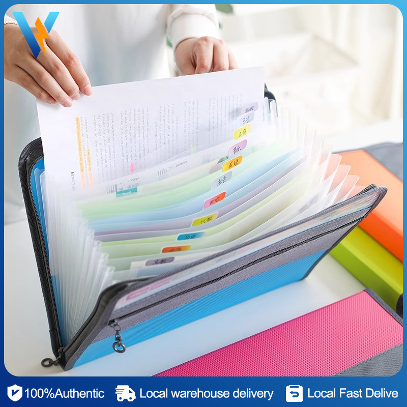 A4 Paper Large Expansion Folder Expansion File Manager Portable With 13 ...