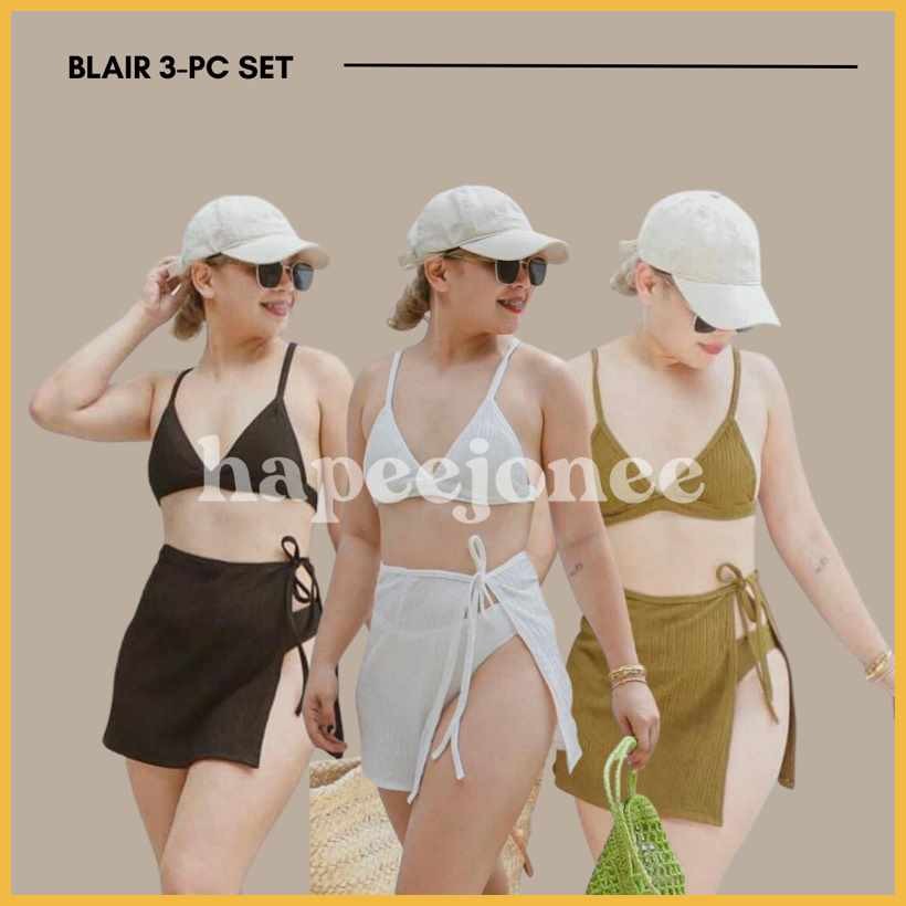 HAPEE{A^JONEE~H?-*d?BLAIR*o?3-PIECE*P?SWIMWEAR*I?BIKINI*QJ?WITH)uN>COVER-UP SET BIKINI TOP ...