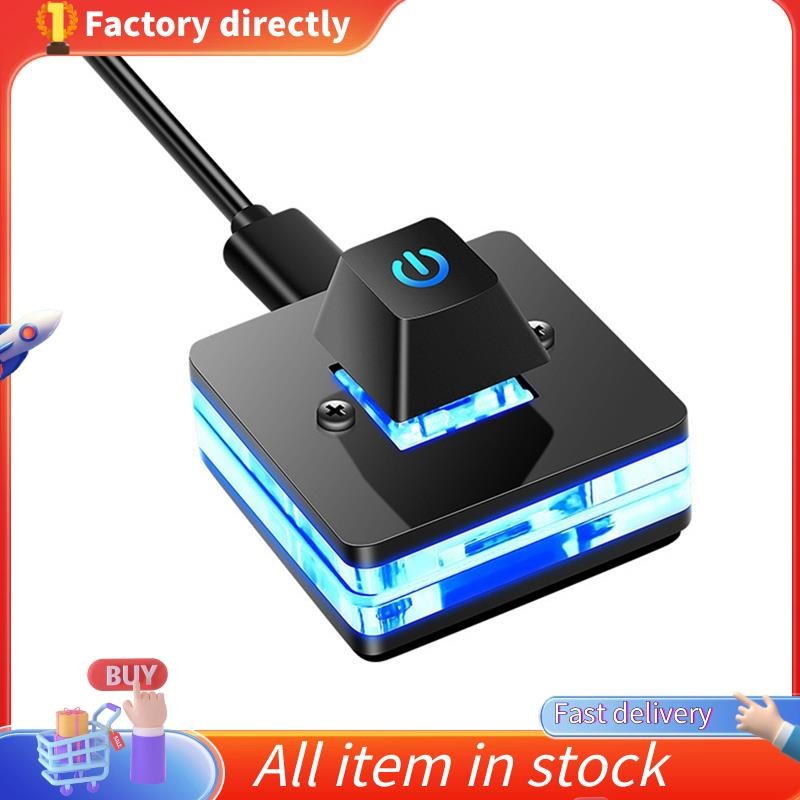 In stock-Computer Desktop Switch Blue LED Computer Motherboard External ...