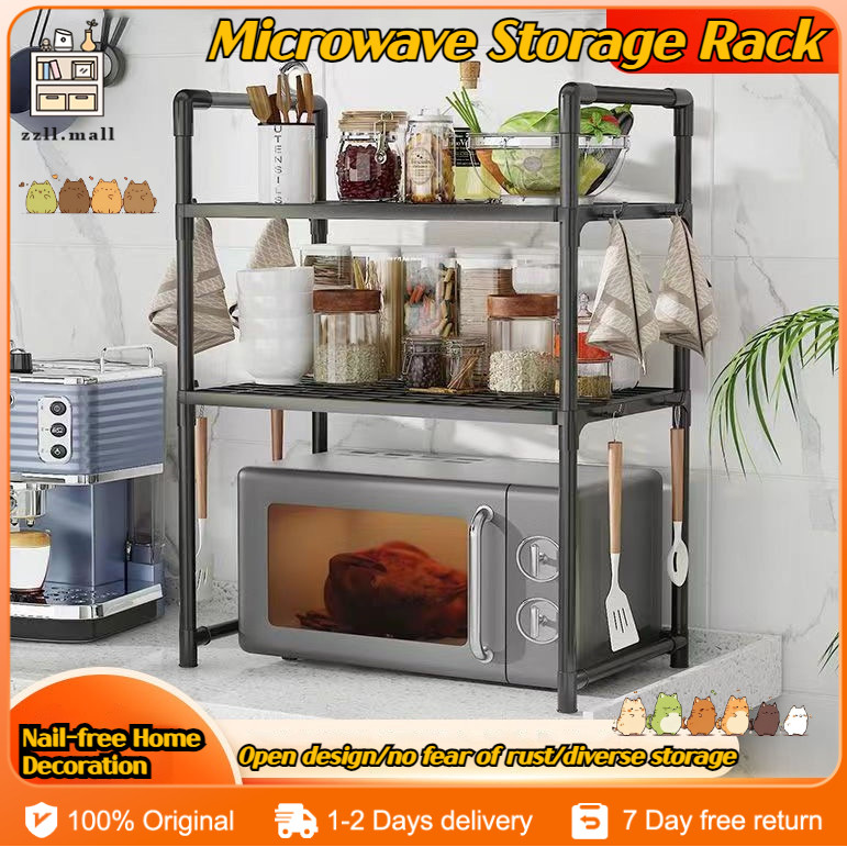 Microwave Rack Multifunctional Kitchen Countertop Oven Rack Seasoning ...
