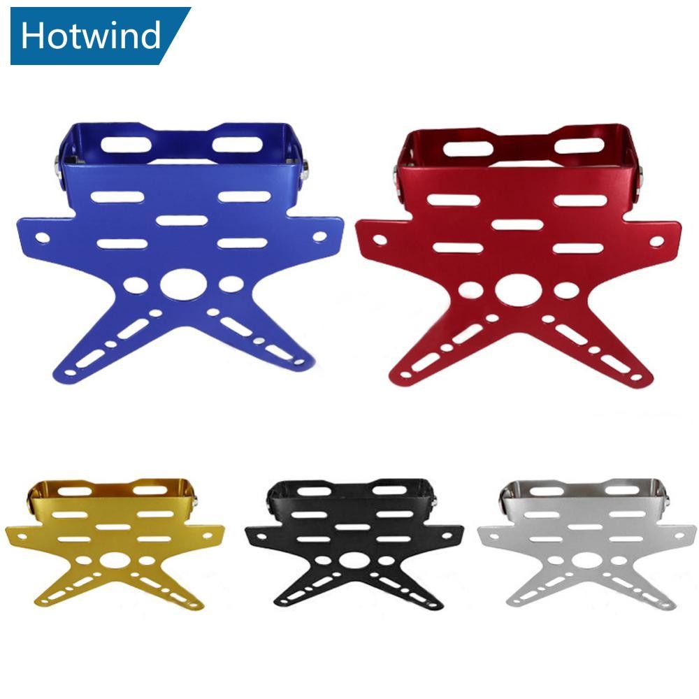 HW Universal Adjustable Motorcycle License Plate Holder Mount Bracket ...