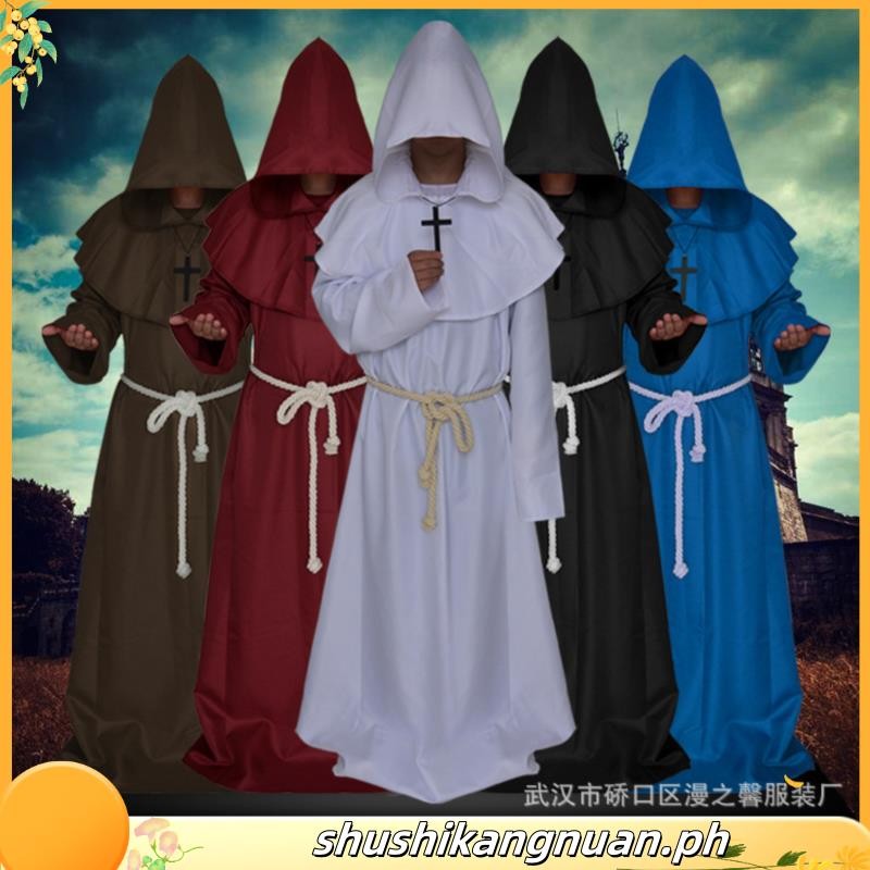 Halloween Medieval Monk Monk Monk Robe Wizard Priest Godfather Priest ...