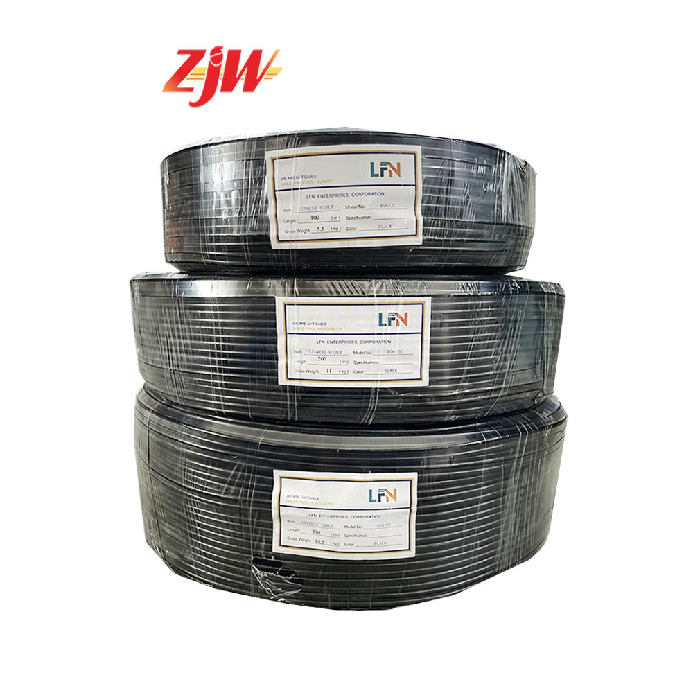 100 Meters / 200 Meters / 300 Meters RG6 Siamese Cable for installation ...