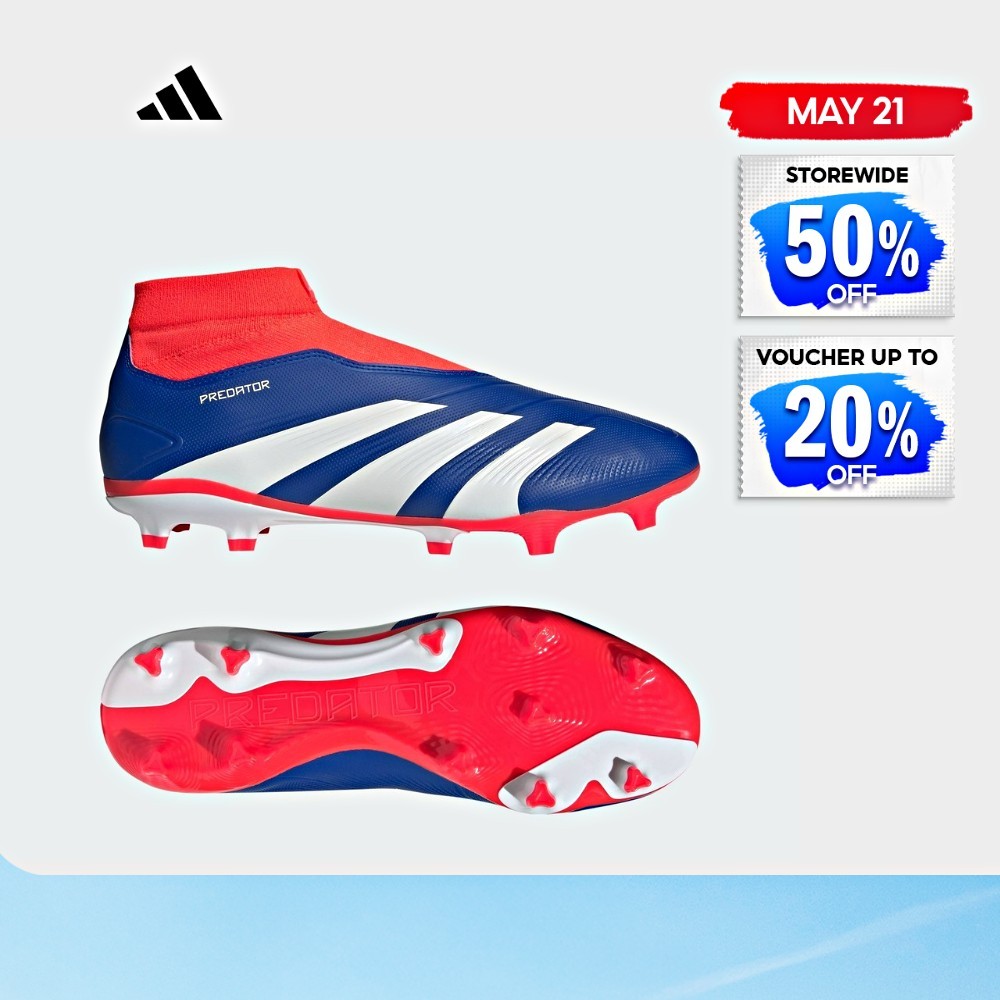 adidas Football Predator League Laceless Firm Ground Boots Unisex Blue ...