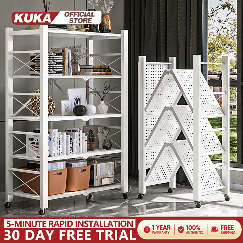 Foldable Metal Rack Folding Kitchen Rack Organizer Multifunction Heavy ...