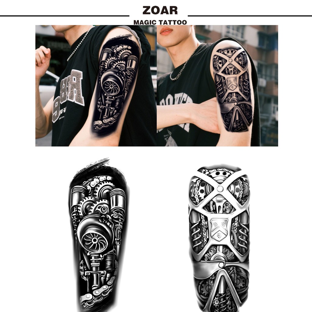 Pagpapadala mula Bulacan Temporary tattoo sticker ZOAR-46【Robotic arm ...