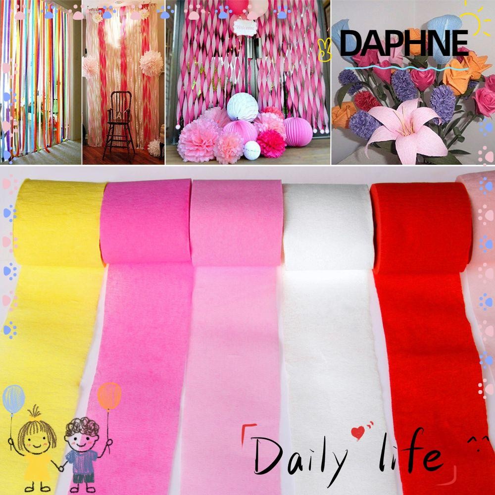 DAPHNE 1 Roll Crepe Paper Streamers Art Crafts Party Supplies Rainbow ...
