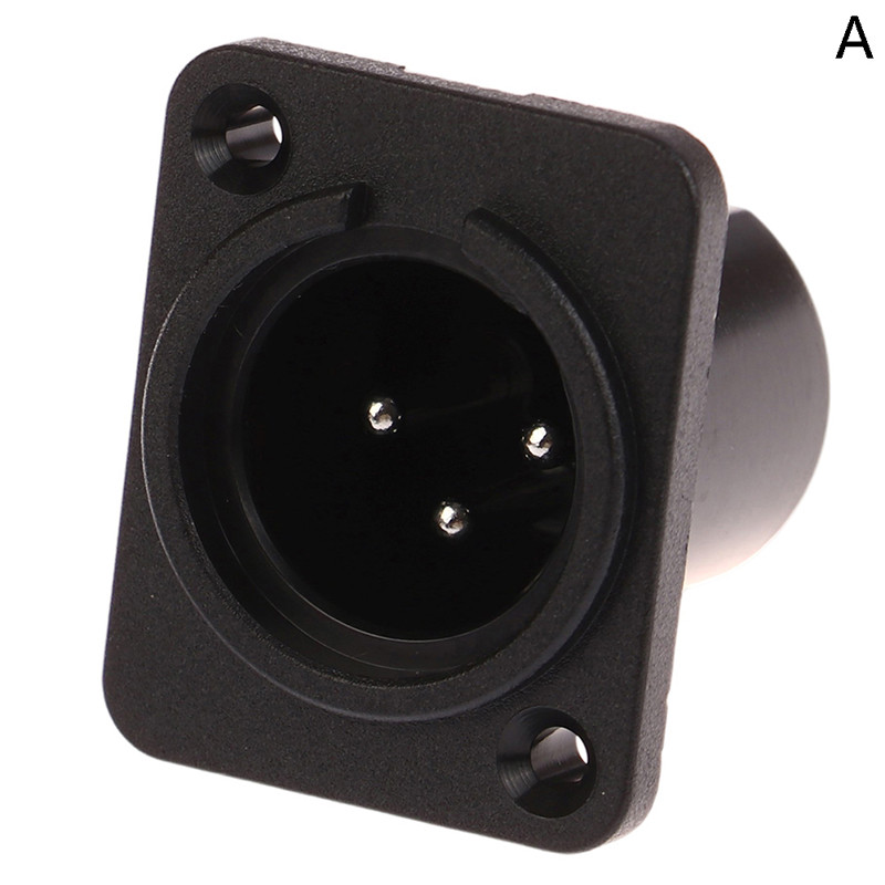 Meuctiffy 1PC XLR 3pin Male Female Panel Audio Microphone Jack Plug ...