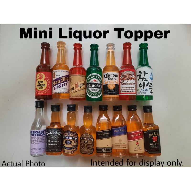 Mini Alcohol Decoration Display Liquor Toy Cake Topper for Father's Day ...