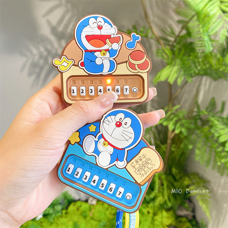 Mio Doraemon Fun Electronic Music Piano Key Ring Backpack Charm ...