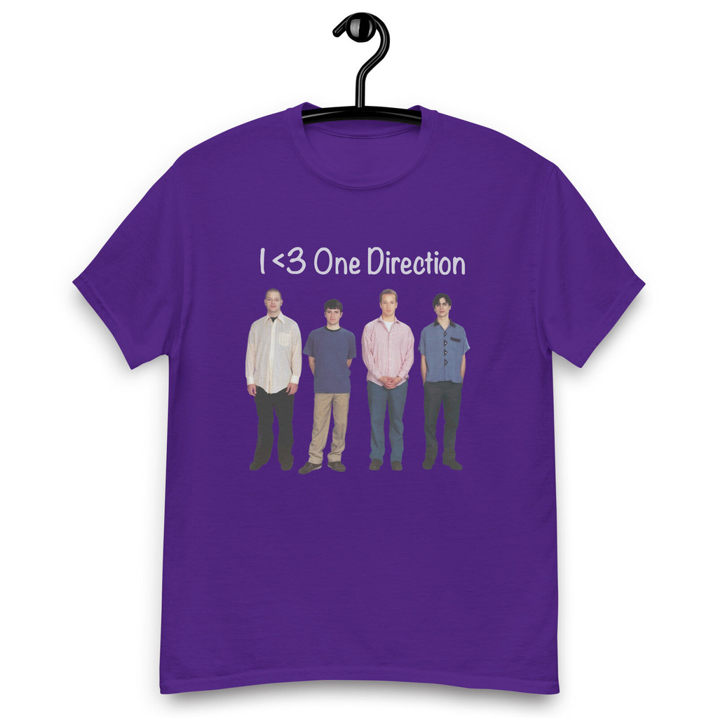 I Love One Direction Weezer Meme T-Shirt - Funny 2000S Inspired Tee ...