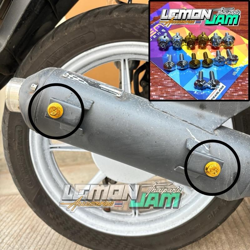 HENG HEATGUARD BOLTS ALL MIO , NMAX , AEROX , M3 , GRAVIS , UNIVERSAL ...