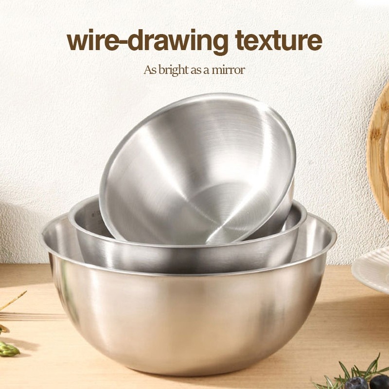 Korean Fruit Salad Bowls Stainless Steel Mixing Bowl Storage Bowl ...