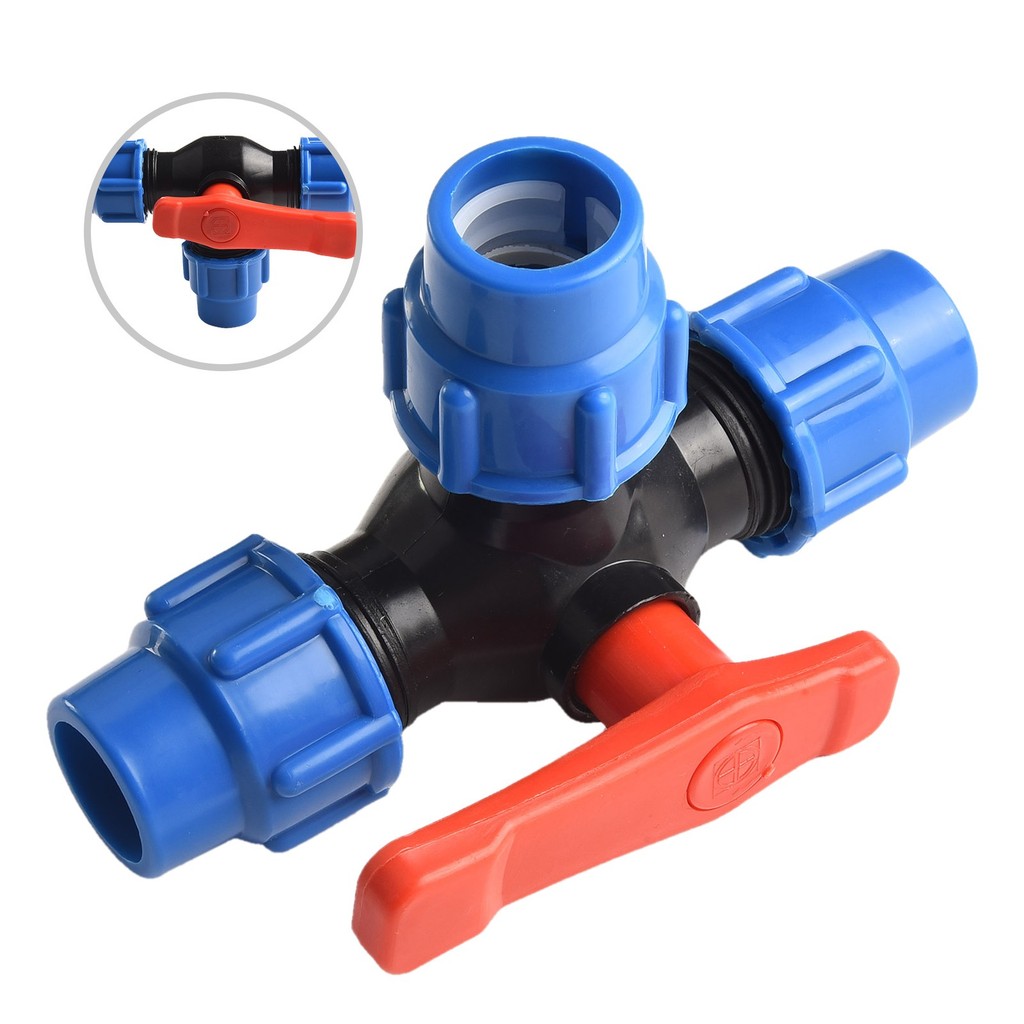 PE Pipe 3Way Ball Valve 20 25 32 40 50mm Plastic Valve Ball Valve Durable New | Shopee Philippines