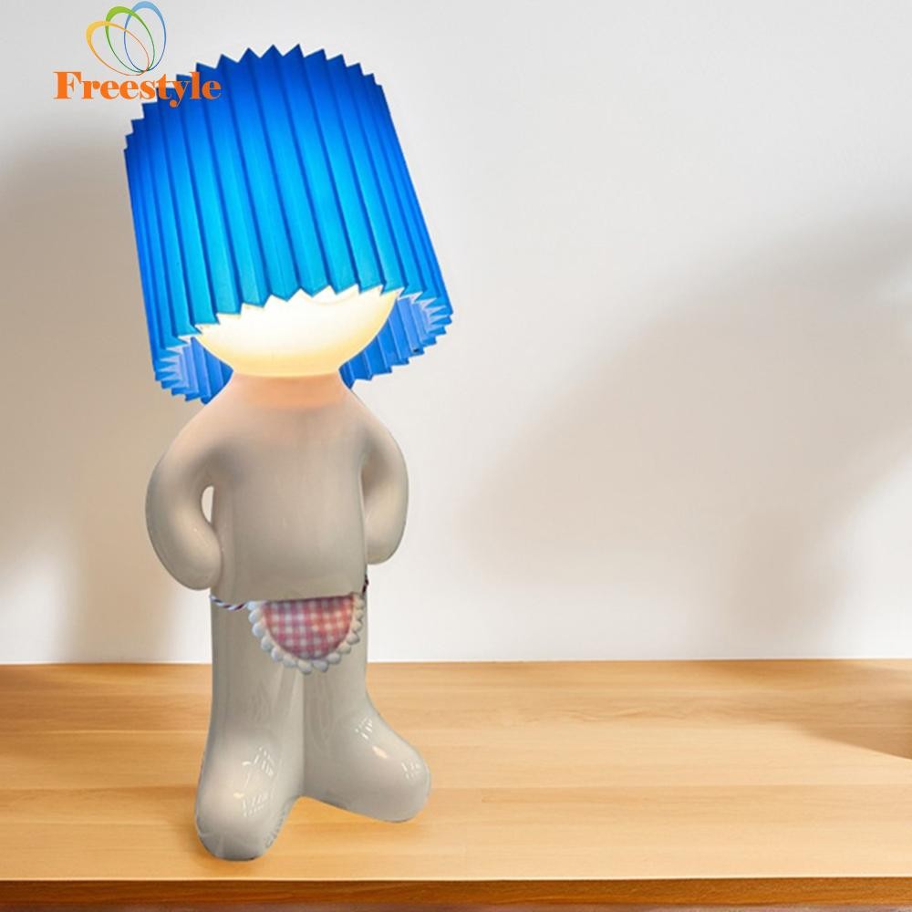 Little Shy Man Lamp Naughty Boys Desk Lamp with Lampshade Decorative ...
