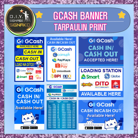 Gcash Banner Tarpaulin Paymaya Shopee Pay Cash-in Cash-out Smart Globe ...