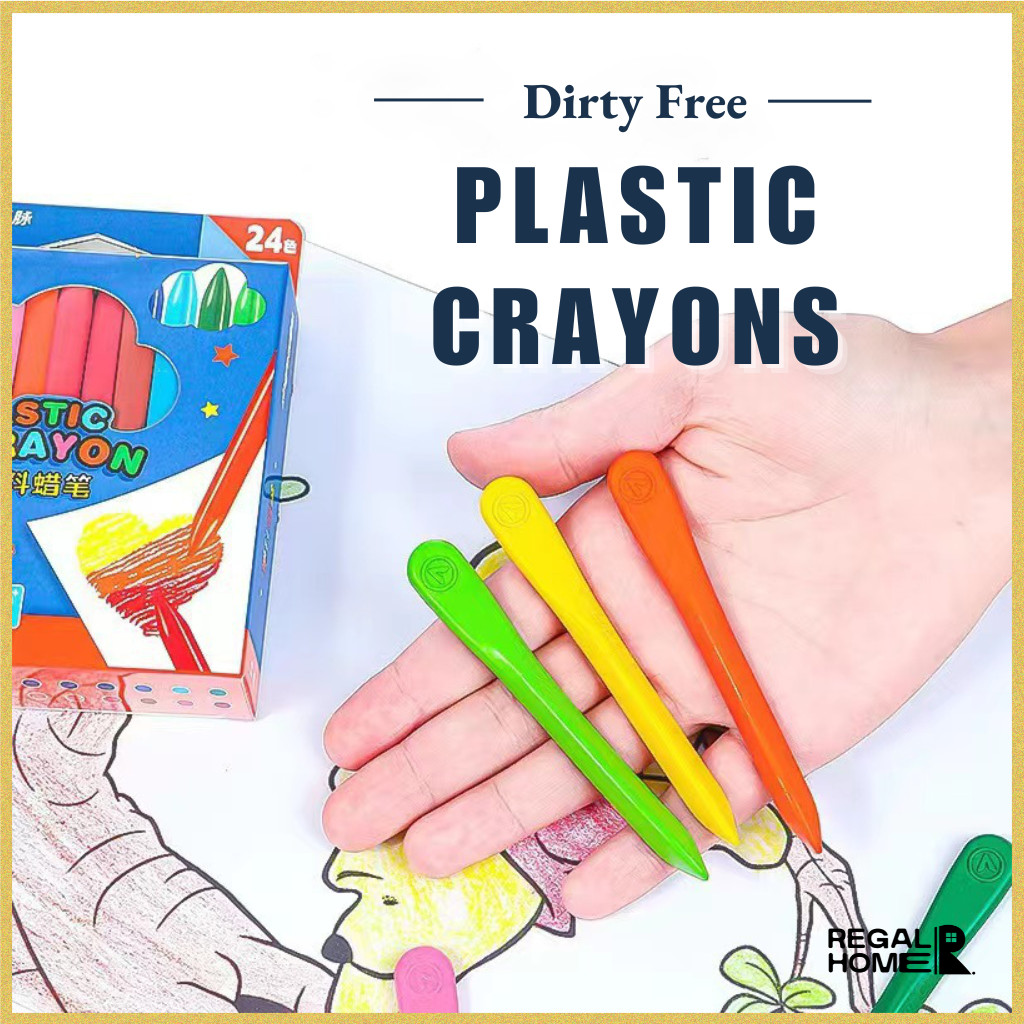 Plastic Crayon Set Artist Children Coloring Crayons Multi-color Dirty ...