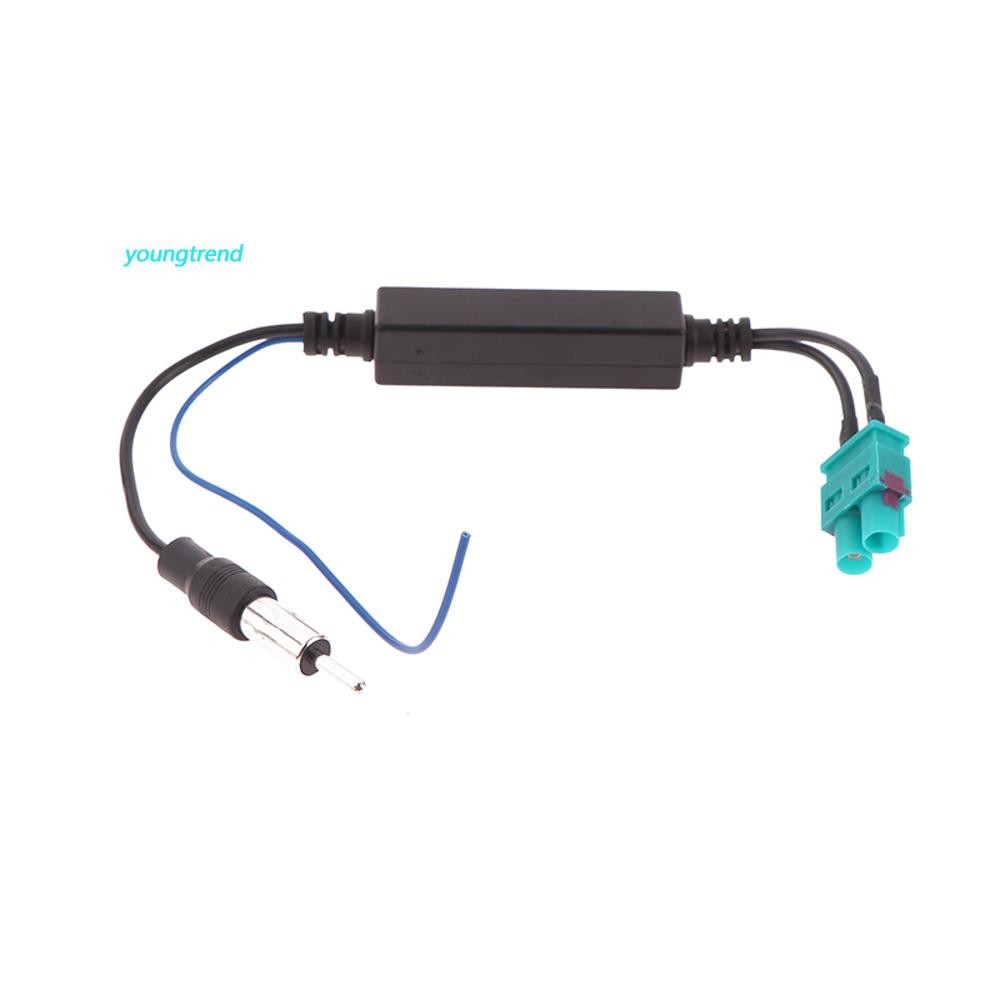 FM Radio Antenna Male Dual Amplifier Adapter Car Radio Audio Antenna ...