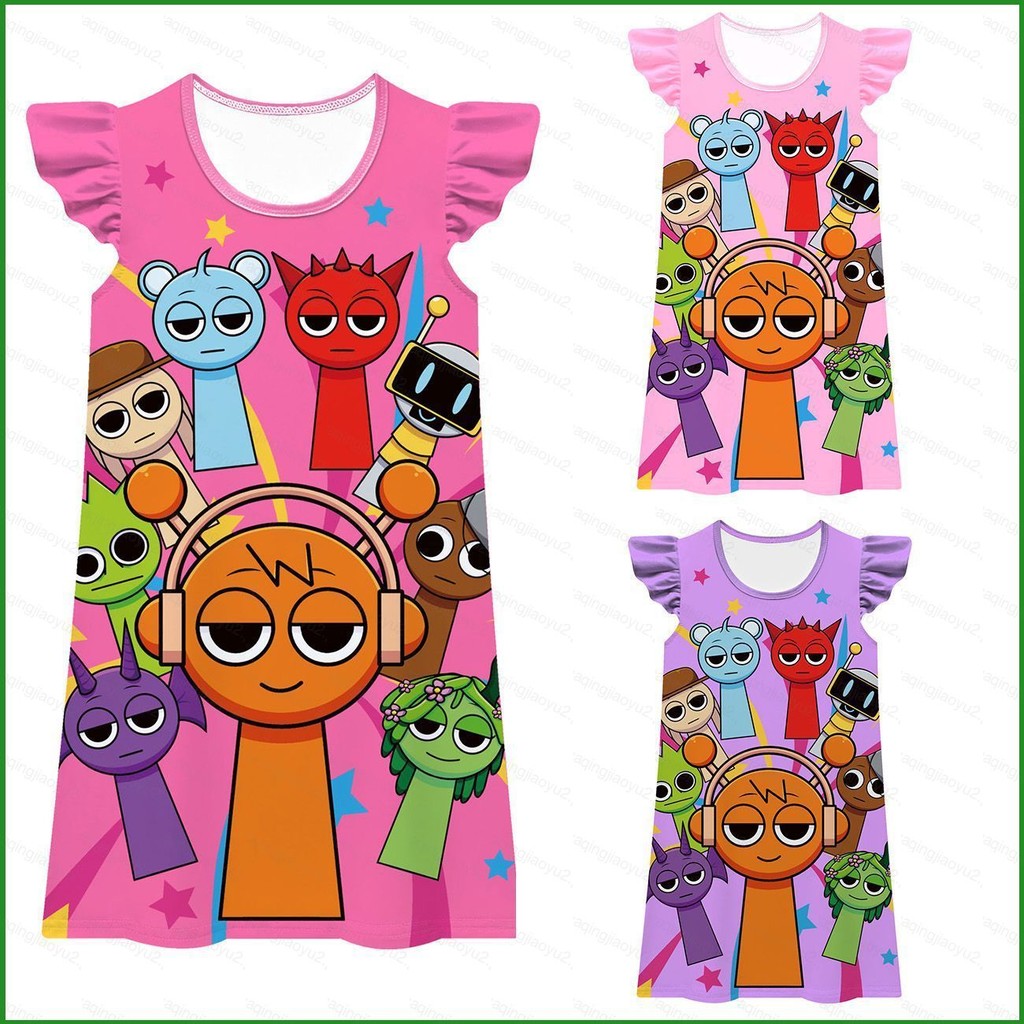 Niko Incredibox Sprunki Plush cartoon cute dress cosplay colth for kids ...