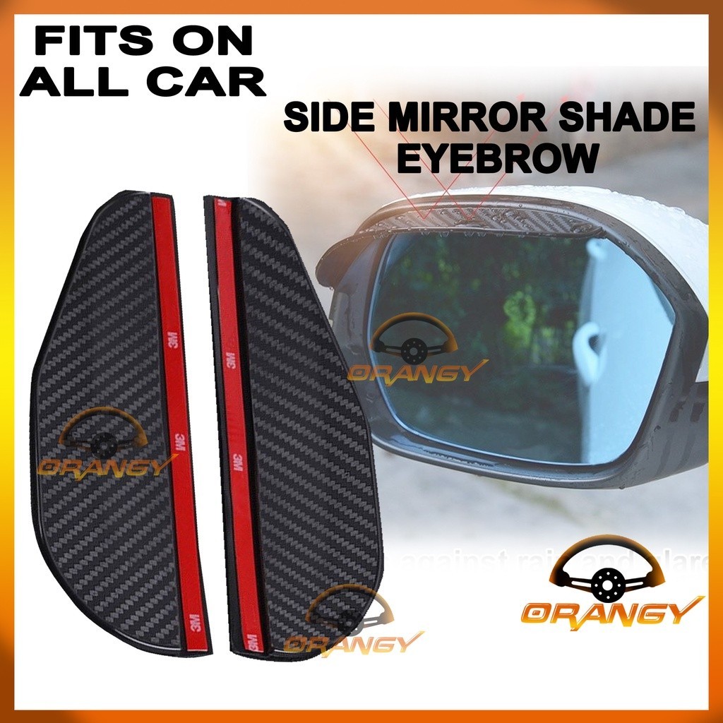 2PCS Universal Mirror Shade Eyebrow Rain Shield Guard Sun Visor Shade ...