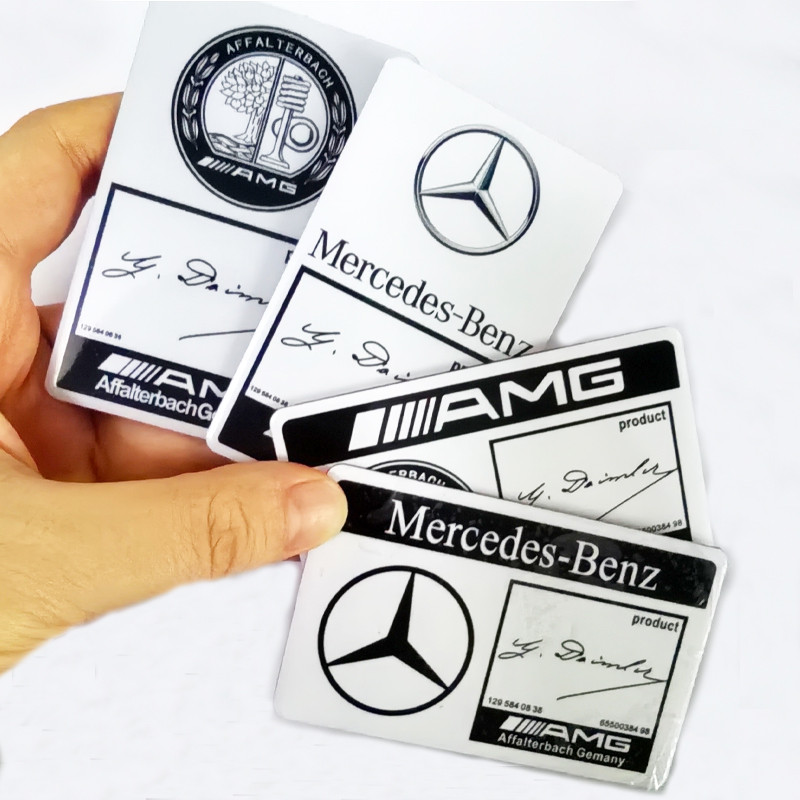 1 x Aluminum Apple Tree AMG Edition Logo Car Decotative Sticker Emblem ...